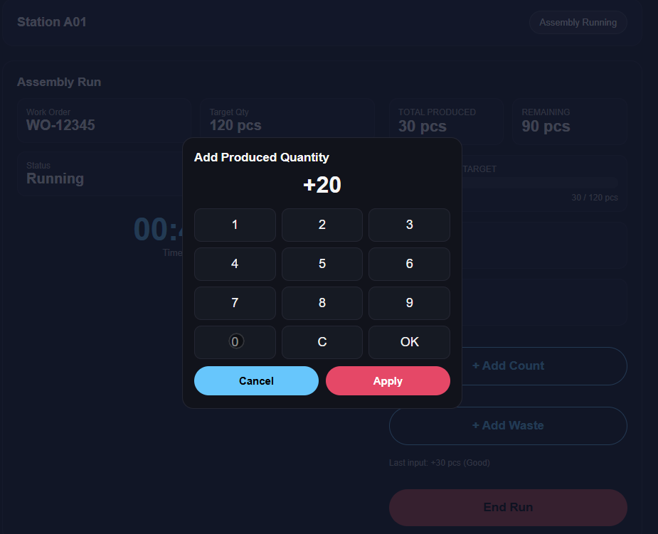 4.2 Assembly Operator Interface | Appomax
