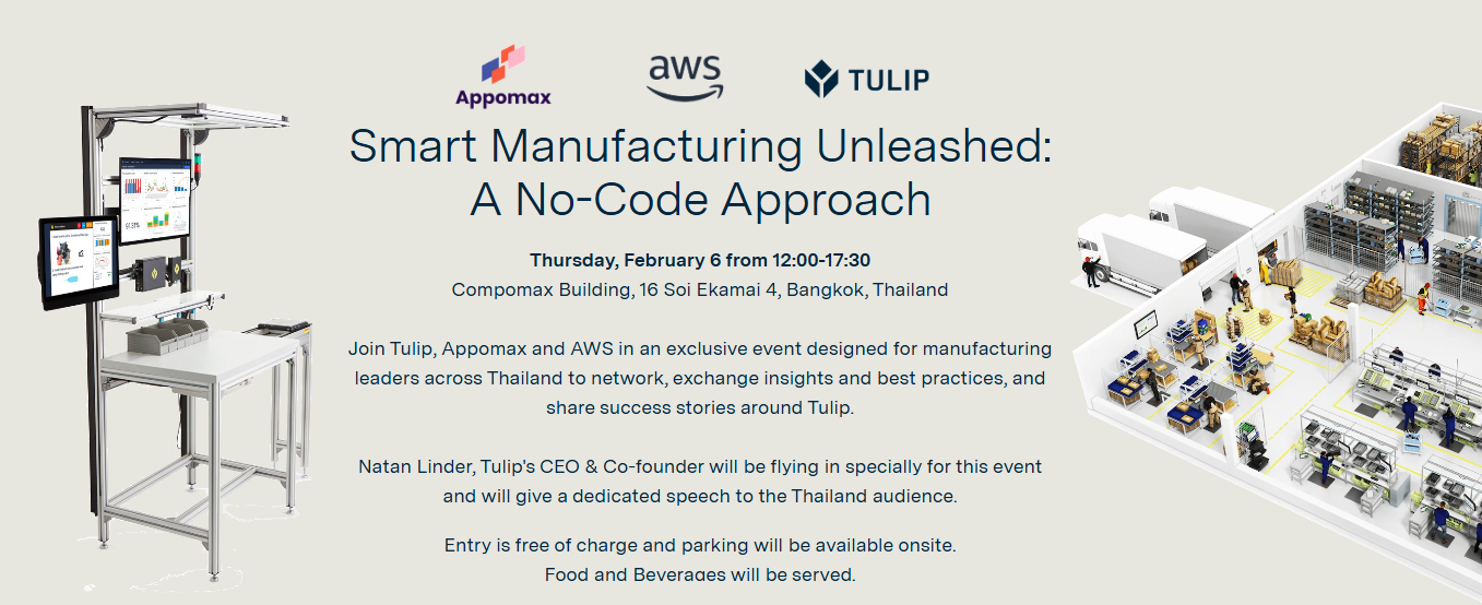 Smart Manufacturing Unleashed: A No-Code Approach | Tulip & AWS Event